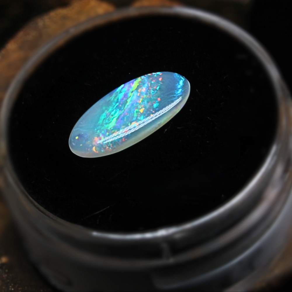 Brilliant Coober Pedy Solid Crystal Opal 1.05 ct - Aussie Opals
