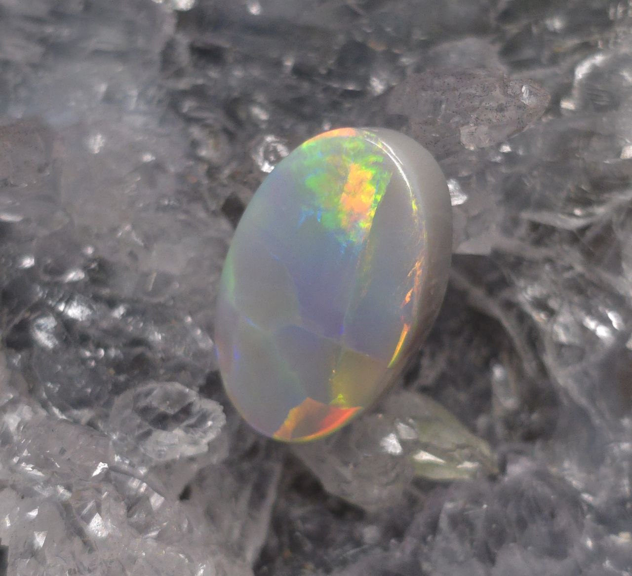 "Yindi Solene" Lightning Ridge Dark Opal 7.40ct with Flagstone Pattern ...